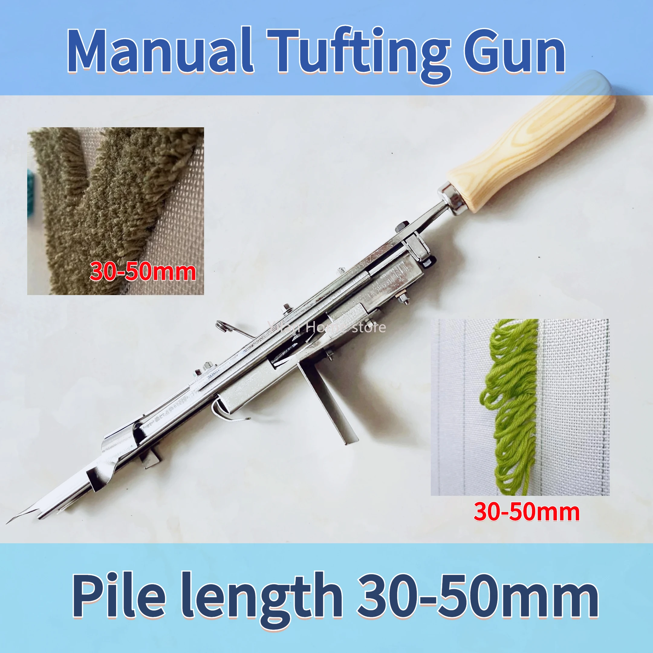 30mm-55mm Manual Carpet Tufting Gun Loop Tufting Gun Rug Carpet Machine ...