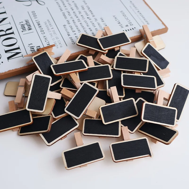 Bview Art 10 pièces Mini pince à tableau en bois-support d'affichage d ...