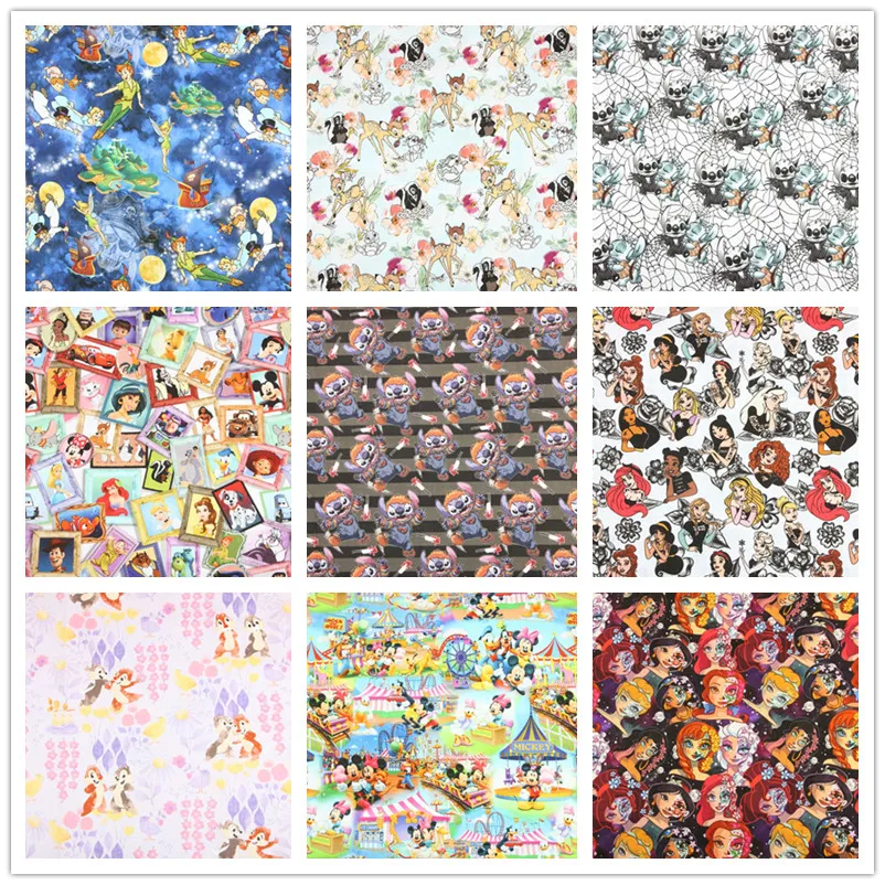 Cartoon-Disney-princess-Stitch-Toy-Story-Minnie-Mickey-100-Cotton ...