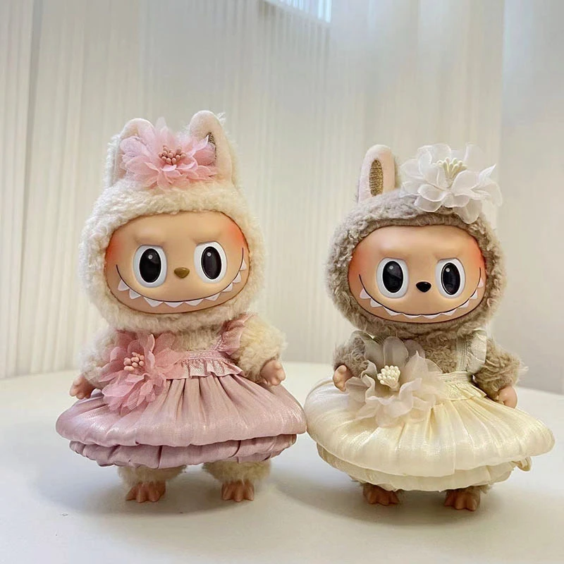 Labubu-Cloth-Pendant-For-Summer-Fluffy-Dress-Changing-Enamel-Keychain ...