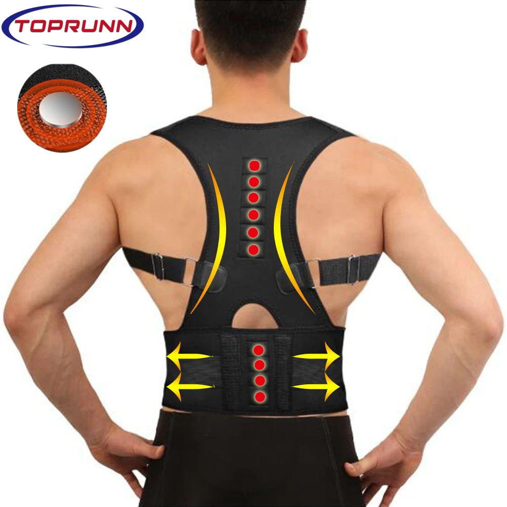 Magnetic-Therapy-Adult-Back-Corset-Shoulder-Lumbar-Posture-Corrector ...