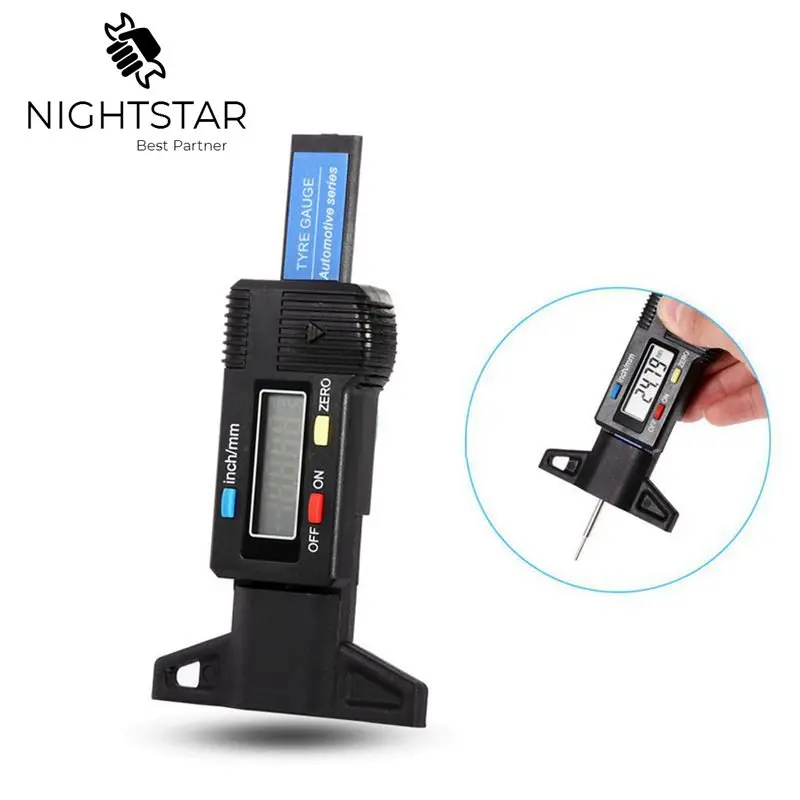 Measuring Tool Digital Tire Tread Depth Gauge | Digital Depth Gauge ...