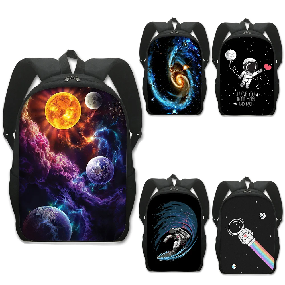 Space-Astronaut-Print-Backpack-Galaxy-Children-School-Bags-Women-Men ...