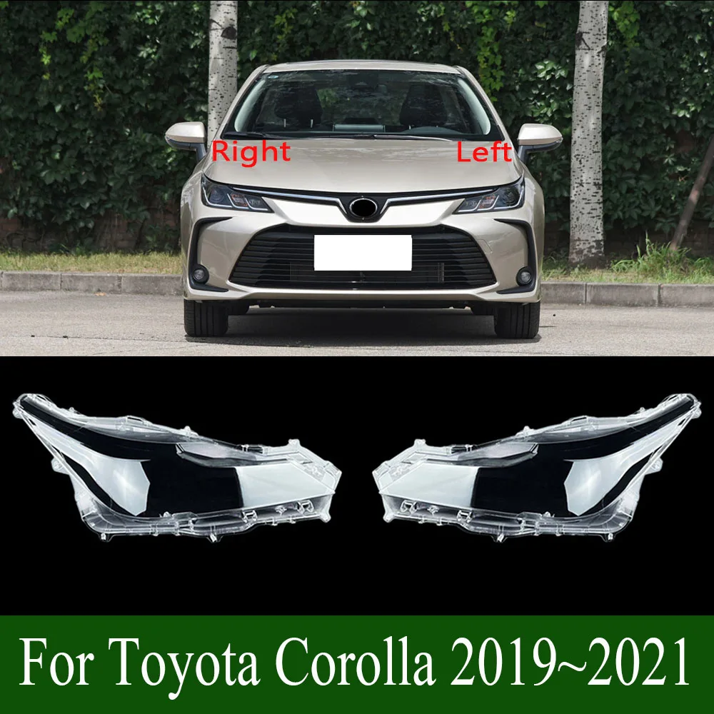 For Toyota Corolla 2019~2021 Car Front Lens Light Head Lamp Lampcover ...
