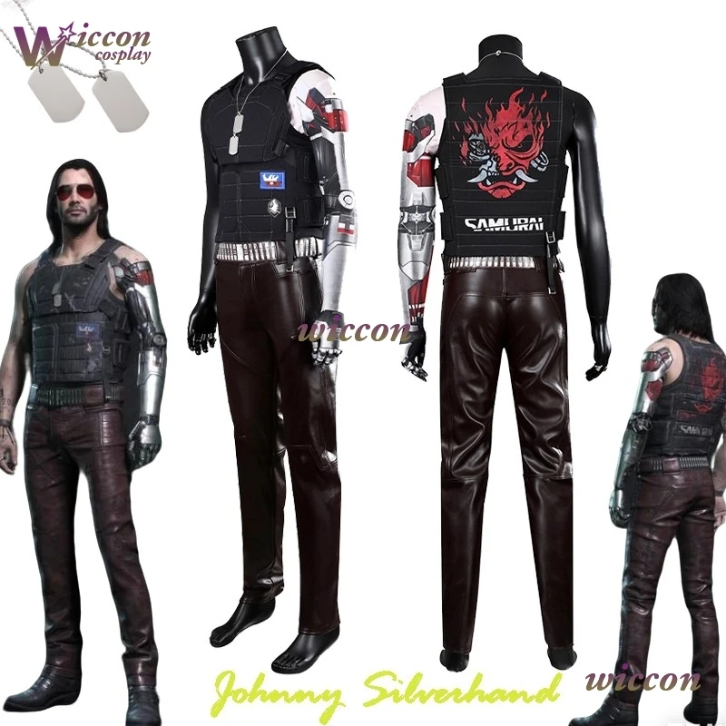 Wona/ Cyber2077 Punk Cosplay Johnny Cosplay Silverhand Costume Game ...