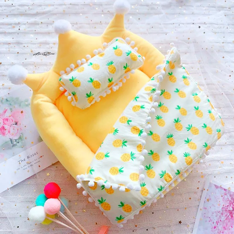 3Pcs DIY Cotton Doll Bedding Set for 10/20cm Idol Dolls Creative Dress ...
