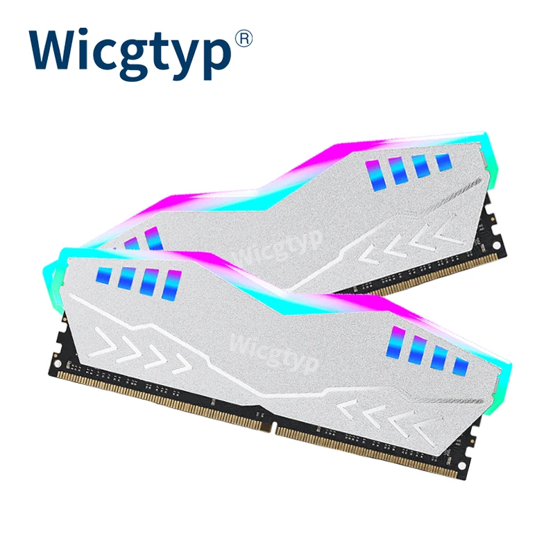 Wicgtyp RGB DDR4 메모리 Ram 8gb 16gb 32gb 3200mhz 2666Mhz RGB RAM 메모리 ...