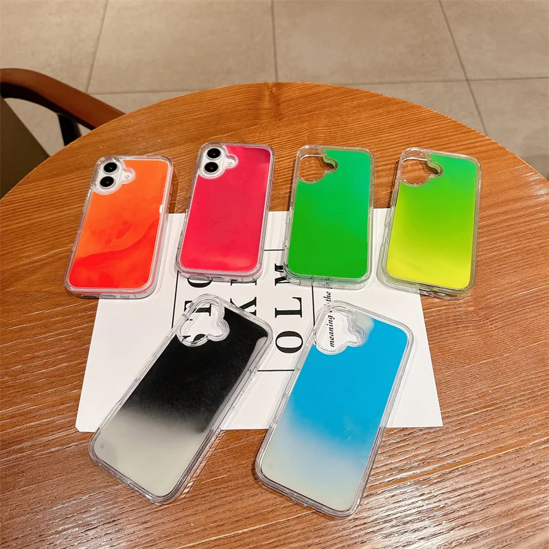 Floating Luminous Quicksand Phone Case for IPhone 14 15 16 Pro Max 17 ...