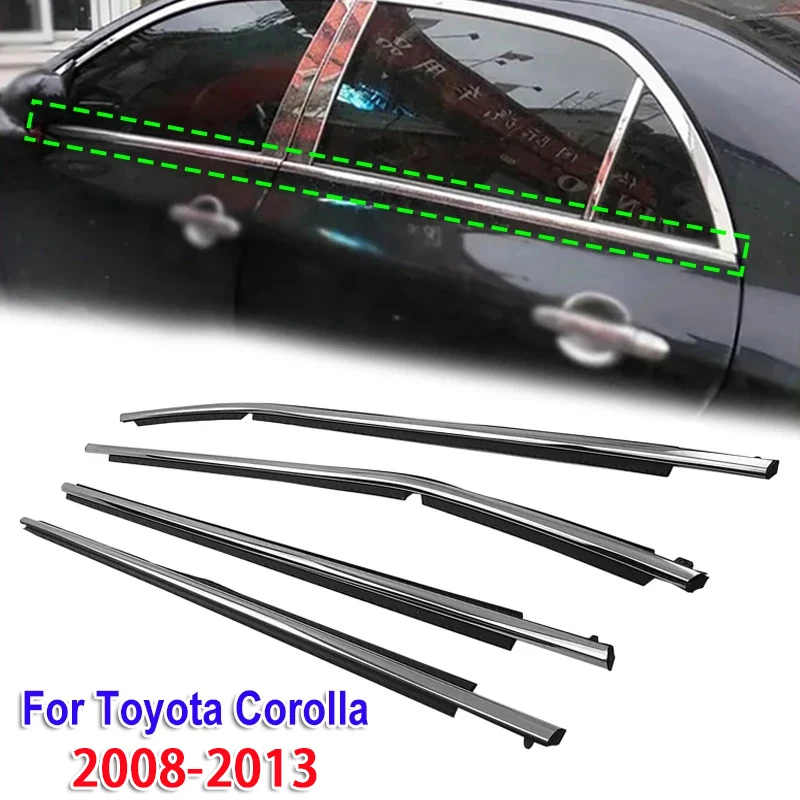 4pcs-Car-Window-Glass-Sealed-Strip-Side-Window-Wheatherstrip-for-Toyota ...