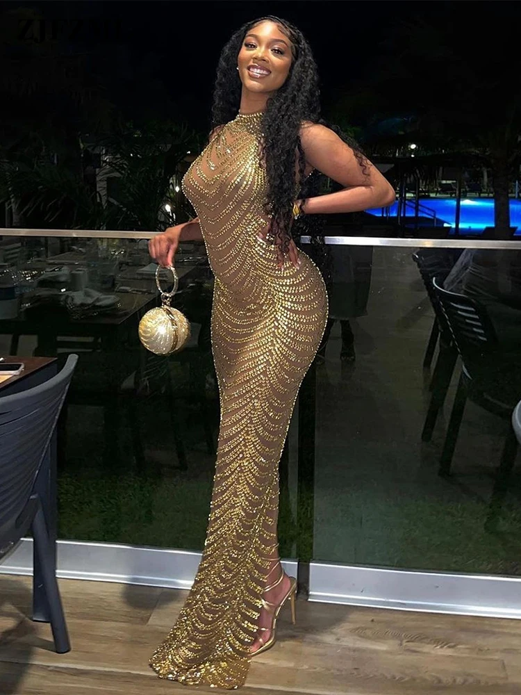 Sparkly-Crystal-Rhinestone-Bodycon-Maxi-Dress-Women-Wedding-Evening-Backless-Mesh-See-Through ...