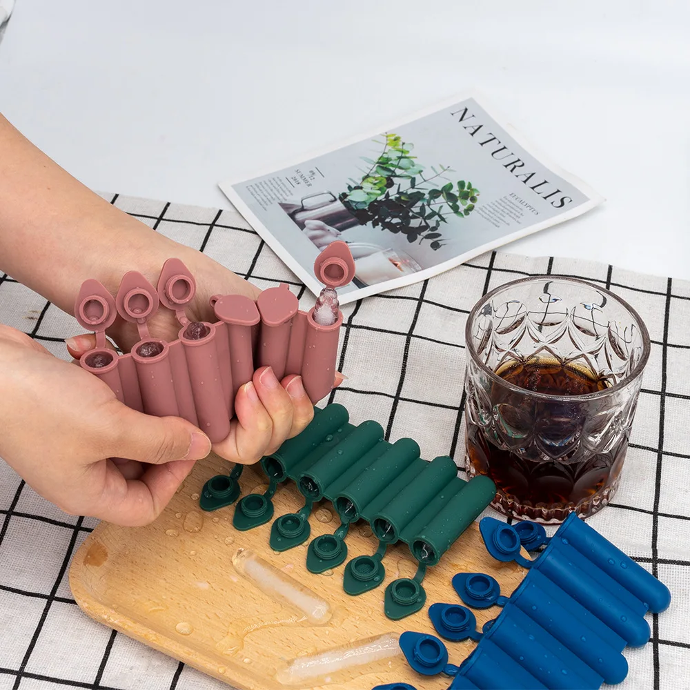 Silicone-Mini-Ice-Stick-Mold-Cocktail-Whiskey-Mini-Popsicle-Six-Link ...