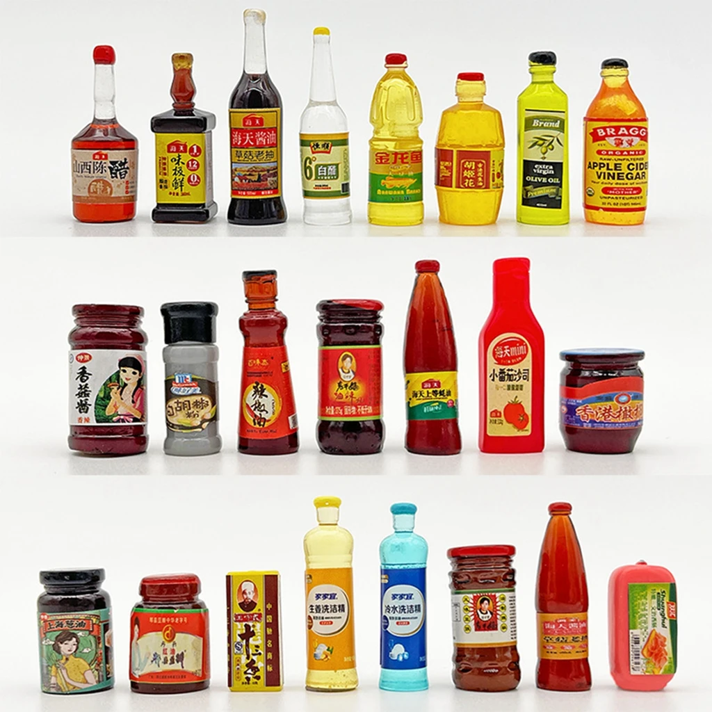 Random-20pcs-Dollhouse-Mini-Kitchen-Condiment-Simulation-Soy-Sauce ...