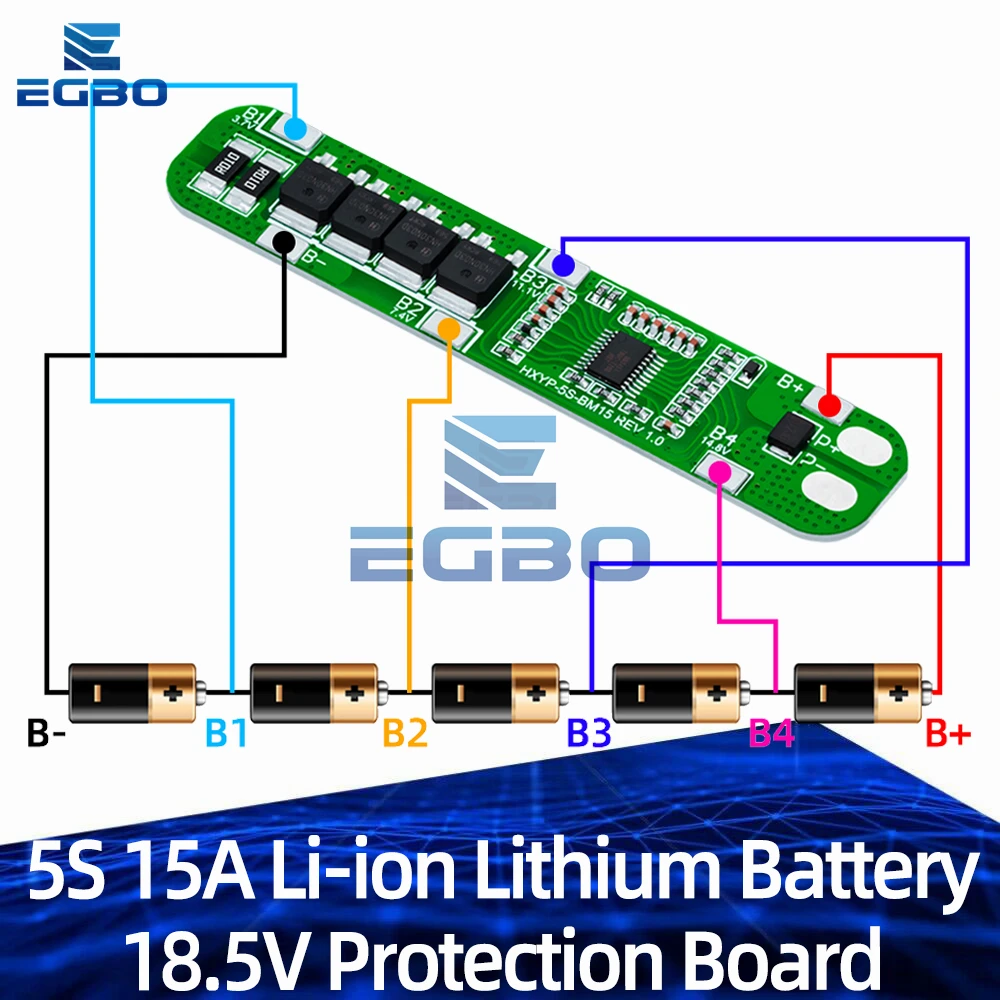 1-5PCS-EGBO-5S-15A-Li-ion-Lithium-Battery-18650-Charger-PCB-BMS-18-5V ...