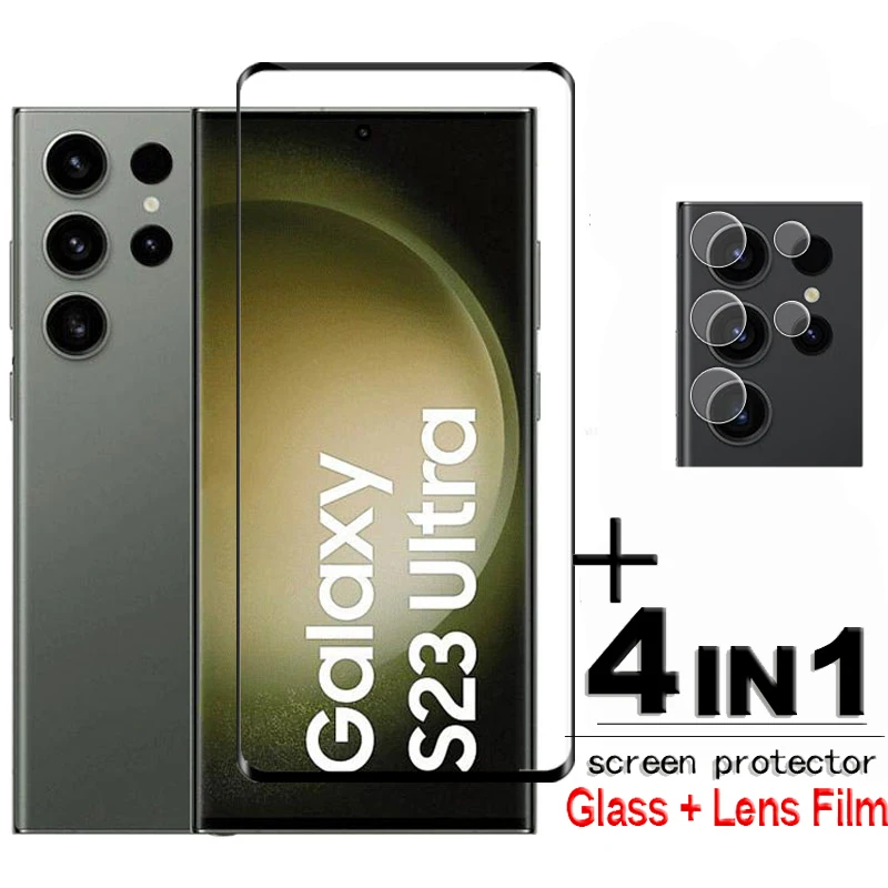 For-Samsung-Galaxy-S23-Ultra-Full-Cover-Curved-Tempered-Glass-3D-Screen ...