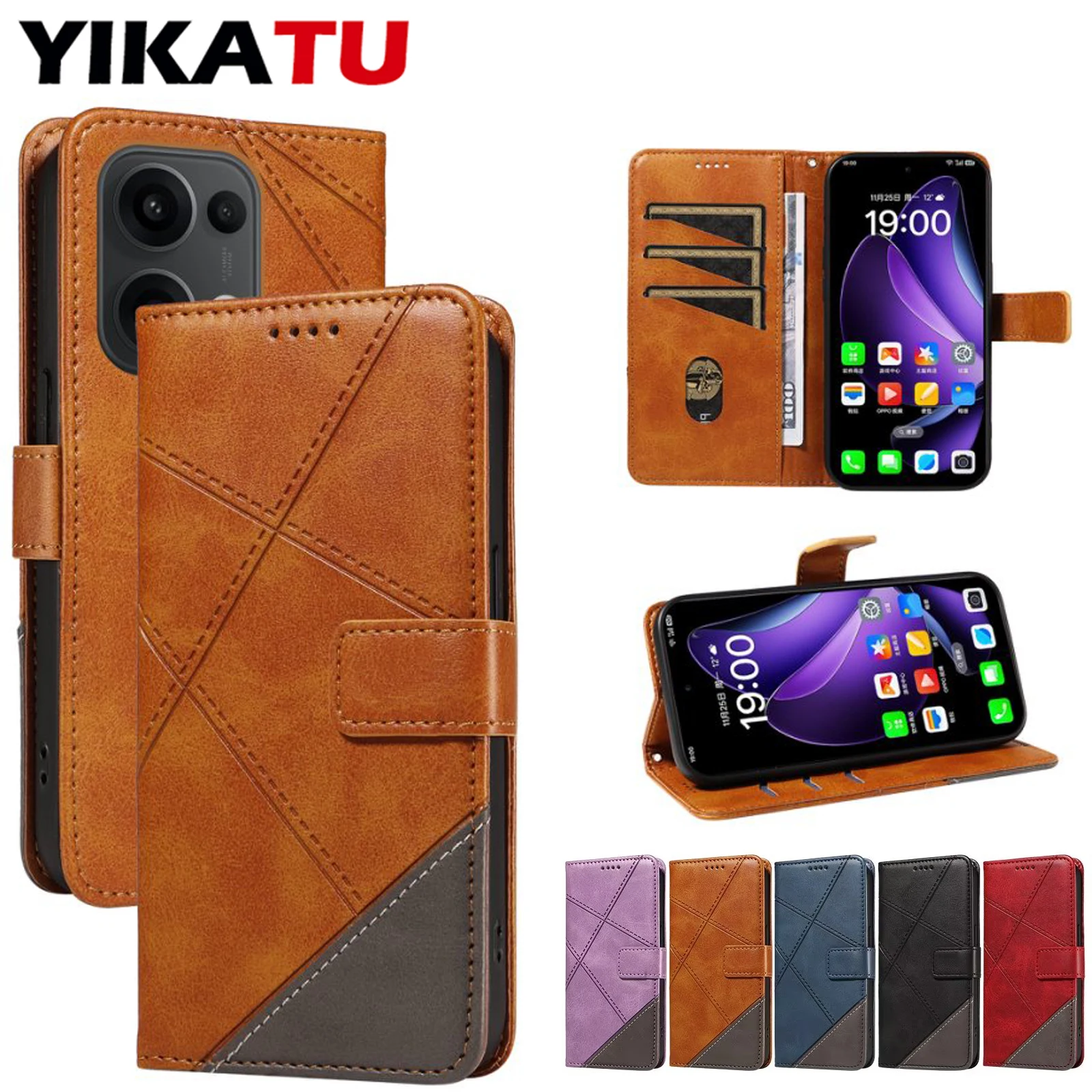 Wallet Phone Case For OPPO A2 A2X A3 A3S A3X A5 Pro 5G 2020 A5S A5X A7 ...