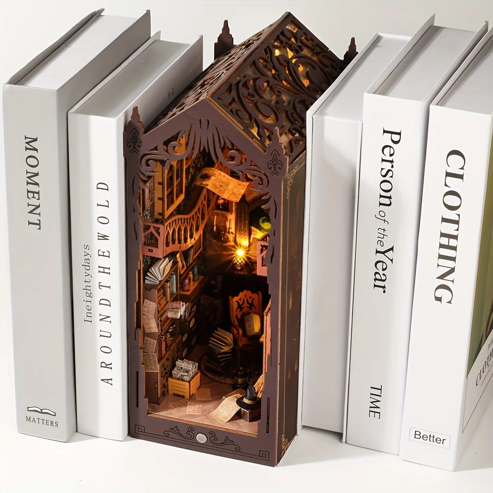 1pc-DIY-Book-Nook-Kit-Assembly-Model-Kit-Bookshelf-Decor-Home-Decor ...