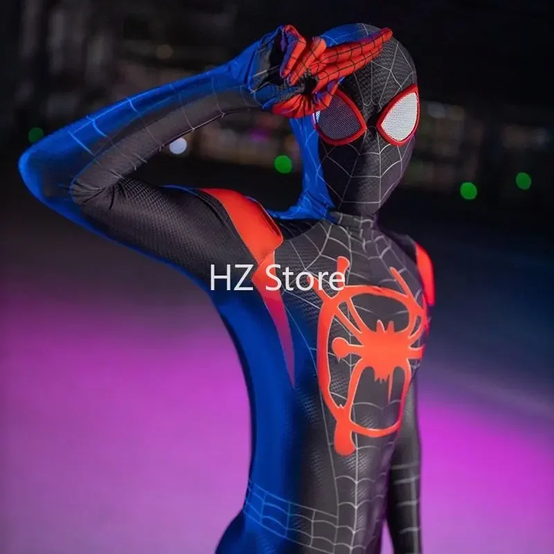 Marvel-Spider-Man-Into-The-Spider-Verse-Miles-Morales-Zentai-Jumpsuit ...