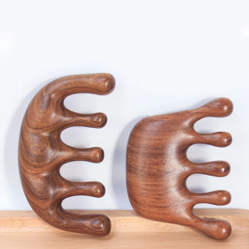 Meridian Massage Comb Five-Tooth Handleless Wooden Point Acupuncture ...