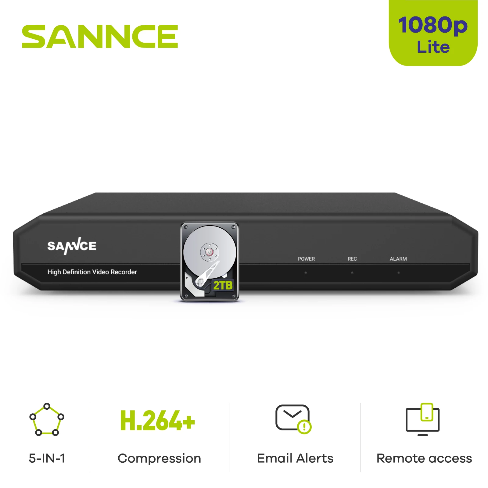 SANNCE-4-8CH-1080N-5-in-1-Security-DVR-1080P-CCTV-Video-Recorder-for ...