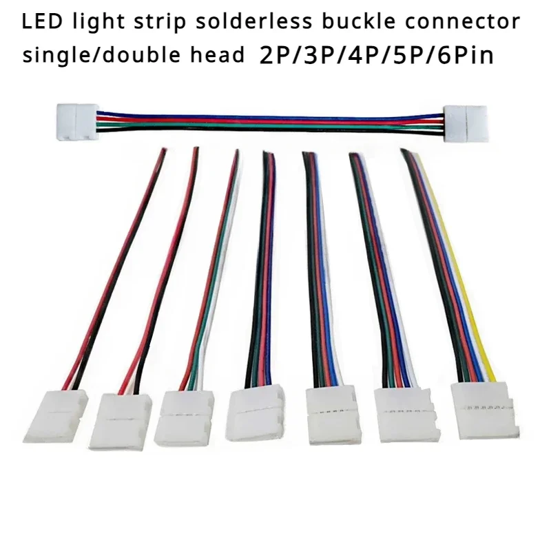 2Pin-3Pin-4Pin-5Pin-6Pin-Power-LED-Strips-Lights-Connector-Splice-Clip ...