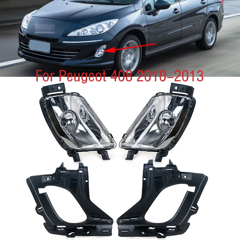 For-Peugeot-408-2010-2013-Car-Front-Bumper-Fog-Light-Daytime-Running ...