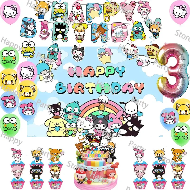 Sanrio-Hello-Kitty-Kuromi-Mymelody-Birthday-Party-Decoration-Sanrio ...