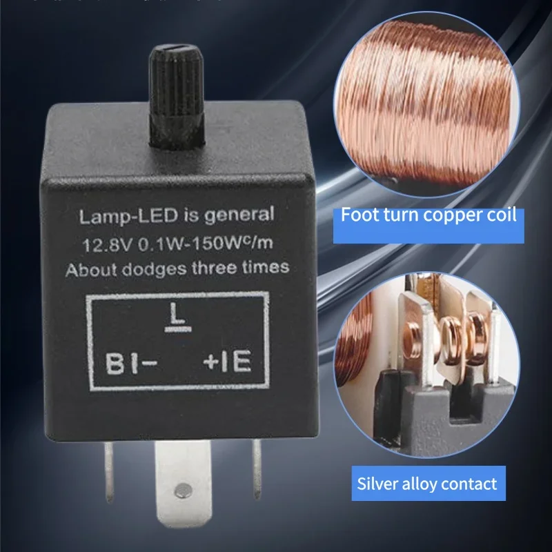 3 Pin Car LED Light Flasher Relay Turn Signal Rate Control Blinker ...