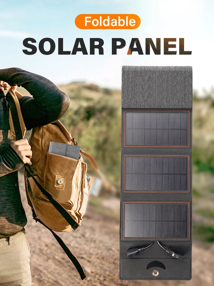 Foldable-solar-panel-5v-power-bank-generator-outdoor-Portable-10w ...