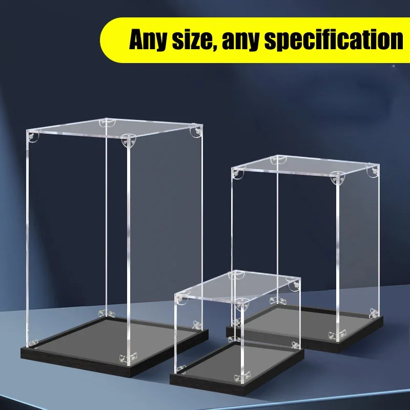 13 Sizes Acrylic Display Case for Collectibles Assemble Clear Acrylic ...
