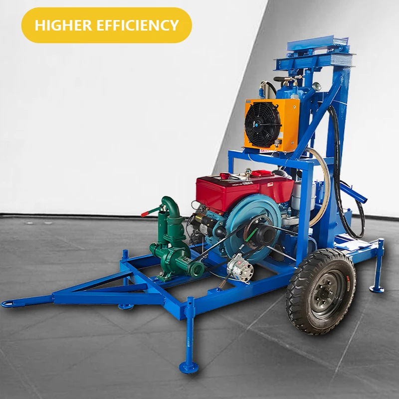 Diesel-Akl-150y-Drilling-Rig-Portable-Rig-Drill-Hydraulic-Water-Well ...