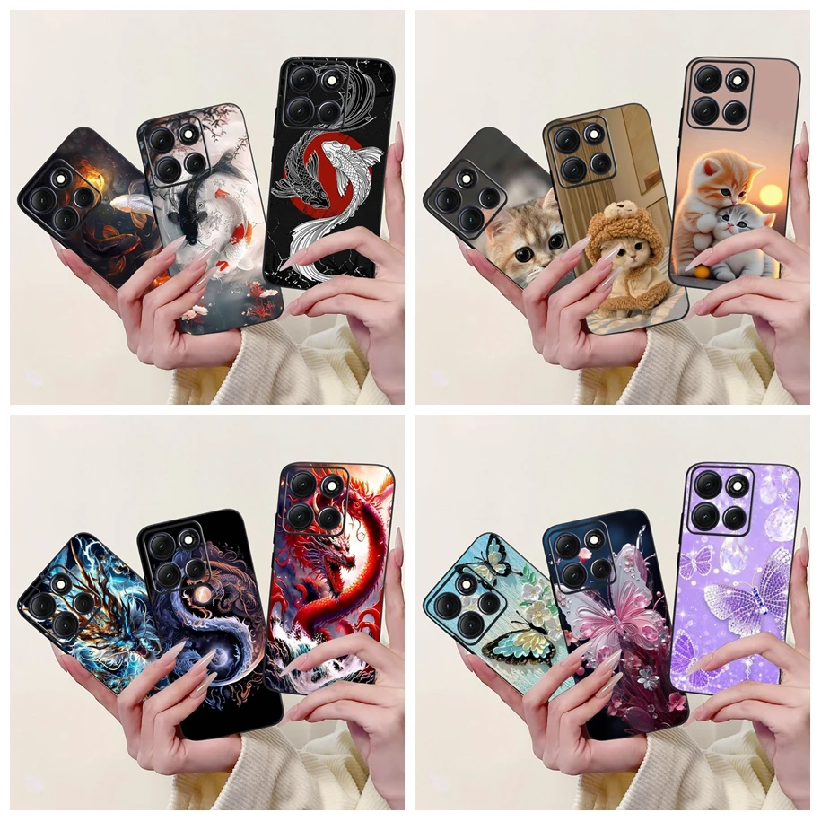 For Motorola Moto G86 G56 5G Case Lovely Cat Butterfly Dragon Animals ...