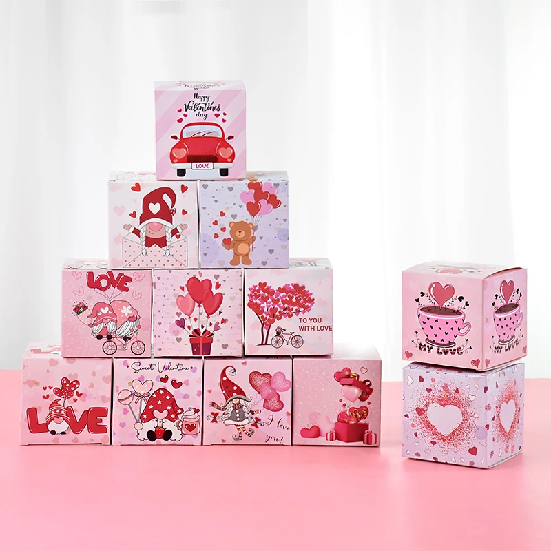 6Pcs Valentine Day Candy Box Snack Chocolate Cookie Gift Packaging Box ...