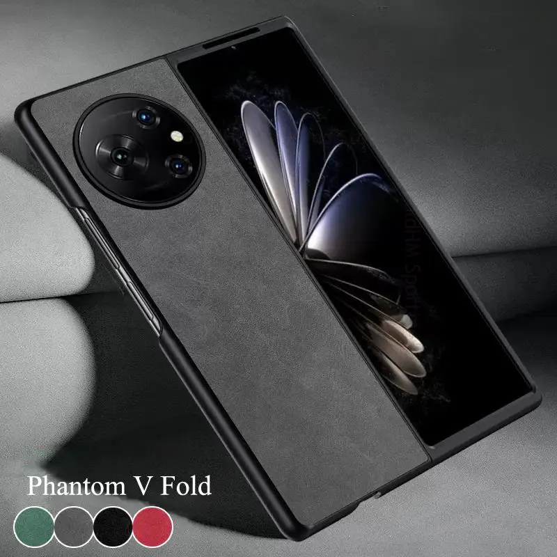 Cases-For-Tecno-Phantom-V-Fold-5G-Skin-Feel-Leather-Phone-Case-For ...