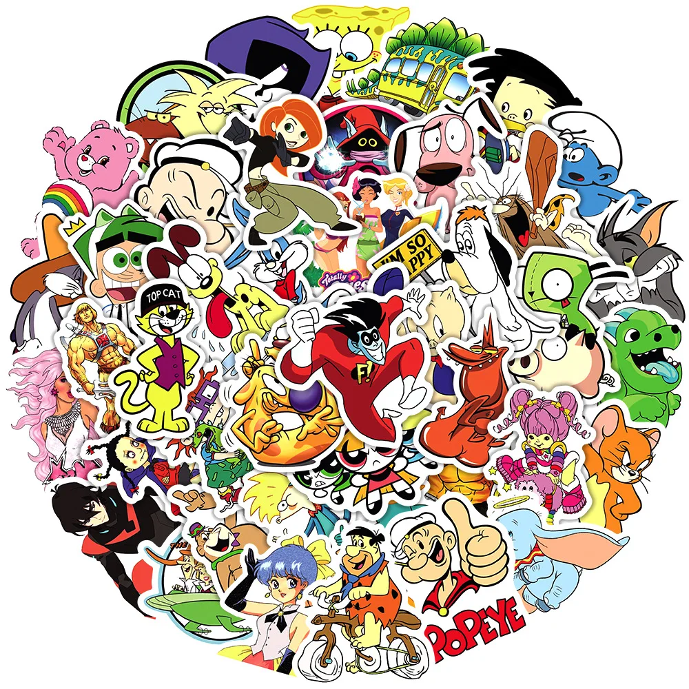 90s Cartoon Characters Collage
