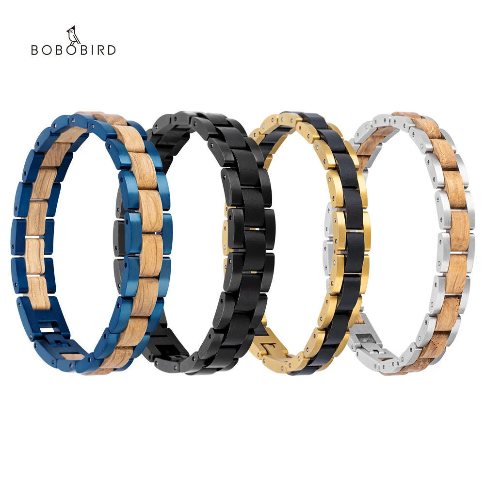 Bobo Bird Wood Bracelet | Steel Wood Man Bracelet | Wooden Steel ...