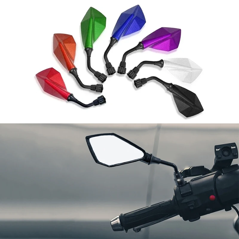 1 Pair Universal Motorcycle Rearview Mirror Replacement Parts Scooter E ...