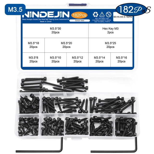 Nindejin Sechskant-Innen sechs kant Kopf selbst schneidender Schraubens ...