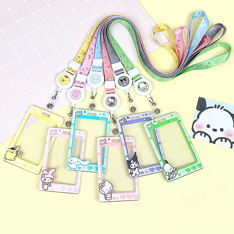 Sanrios-Work-Card-Holder-Anime-Figures-HelloKittys-Pochacco-ID-Name-Tag ...