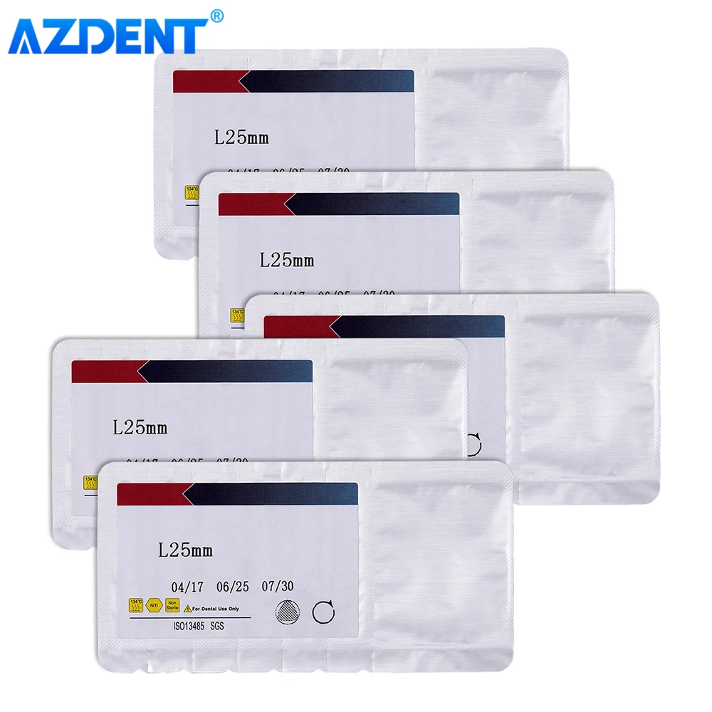 Azdent 5 Boxes Dental Endodontic Root Canal Files Niti File 25mm X1 X2 ...
