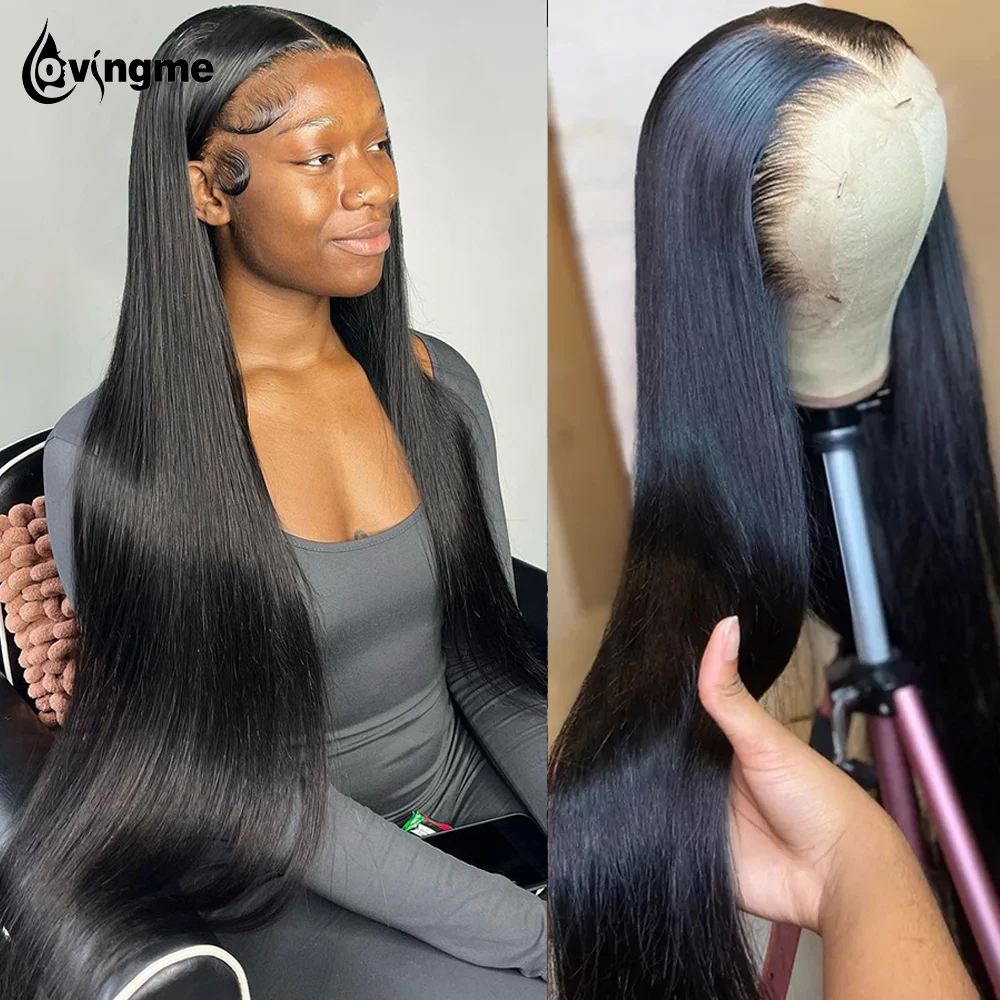 13x4 Lace Frontal Human Hair Wig Straight 36 - 36 38 40 Inch Brazilian Bone - Aliexpress