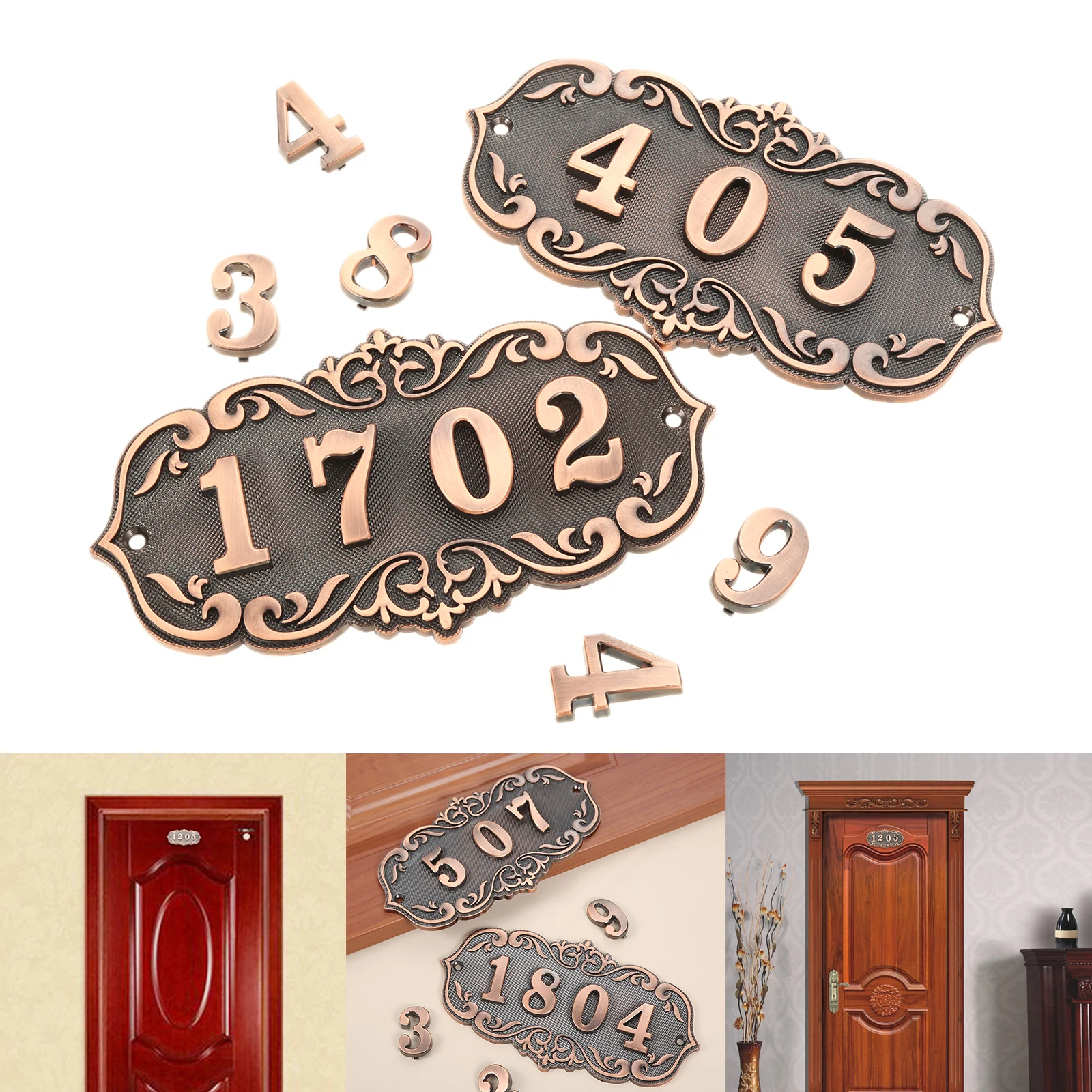 DRELD-Old-Antique-Copper-House-Number-Plastic-Door-Plate-Custom-Sign ...