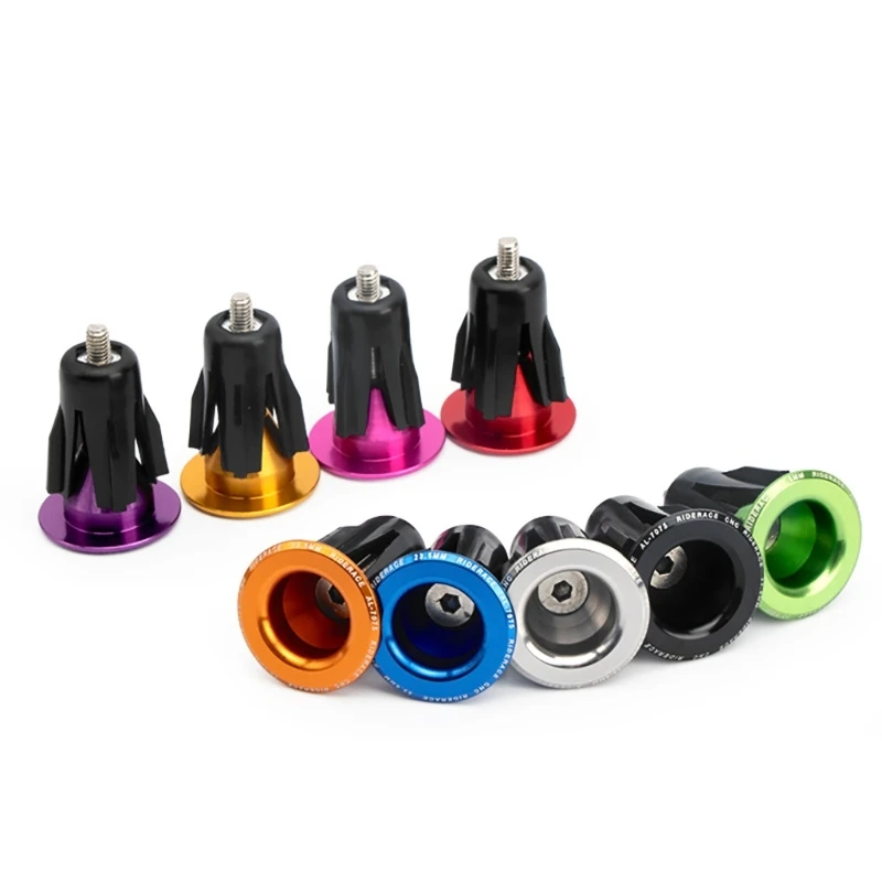 652D-2-Pcs-Aluminum-Alloy-Bike-Handlebar-End-Plugs-Bicycles-Grip-Handle ...