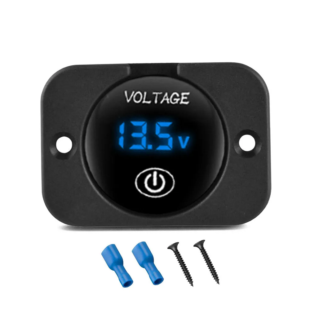 DC-12V-24V-LED-Car-Voltmeter-Digital-Display-Voltage-Meter-Gauge-with ...