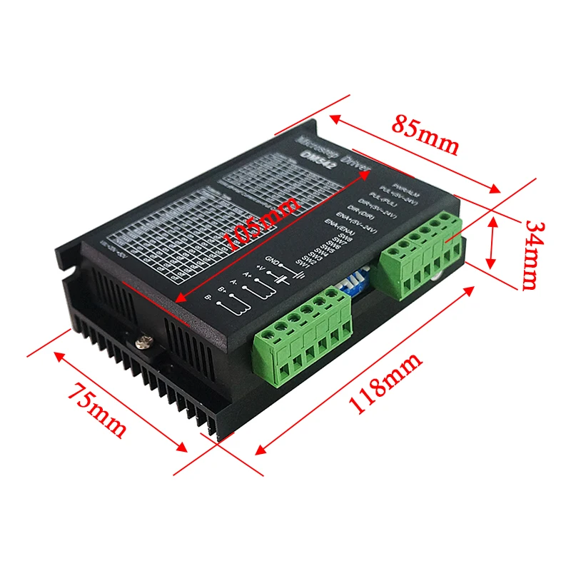 microstep driver DM542 for nema 23 motor, M542/2M542 stepper driver, DM542 stepper drivers|CNC ...