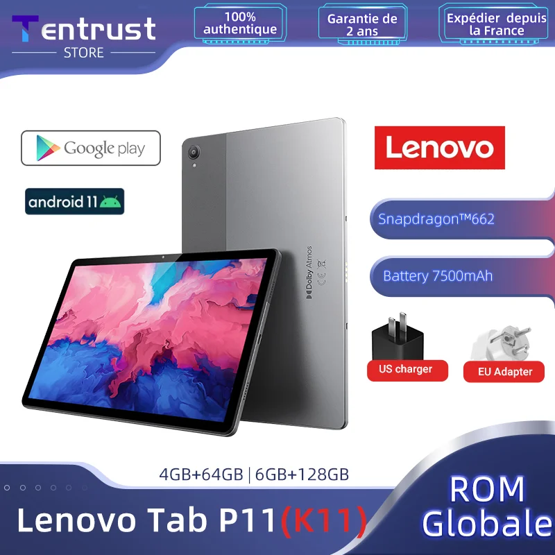 Global ROM Lenovo Xiaoxin Pad 2022 Lenovo Tablet P11 64GB 128GB 10.6'' Screen Snapdragon 680 ...