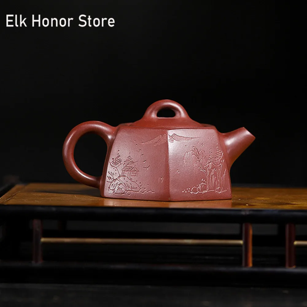 130ml-Chinese-Yixing-Purple-Clay-Teapot-Handmade-Hexagon-Tea-Pot ...