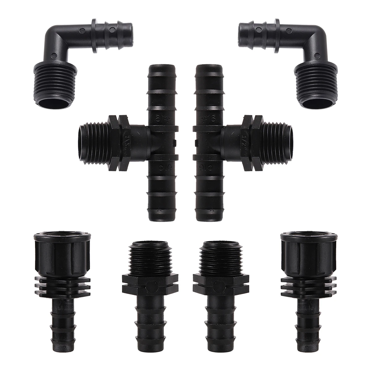 1/2"Male/Female Thread To DN16mm Interface Barb Connector Elbow Tee ...