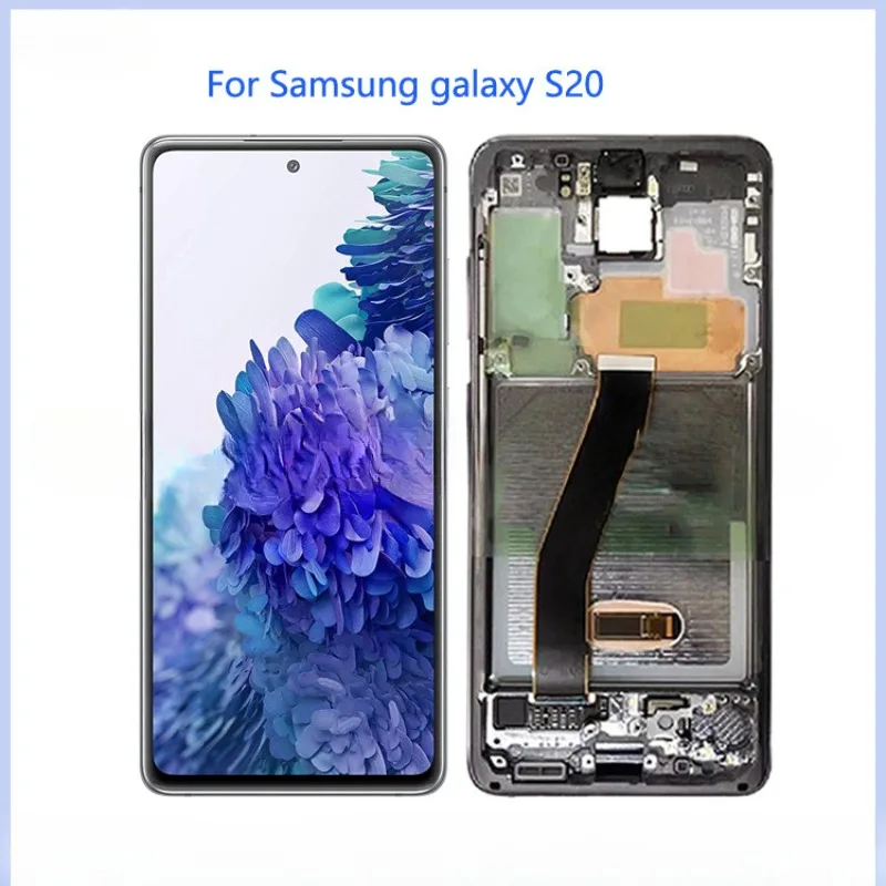 Samsung-Galaxy-S20-5G-touchscreen-AMOLED-G980F-LCD-display-with-border ...