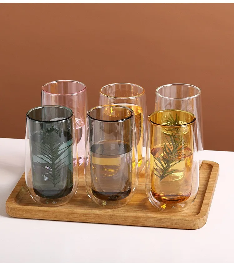 Double Layer Glasses with High Insulation Wall, Water Bottle,Coffee Cup ...