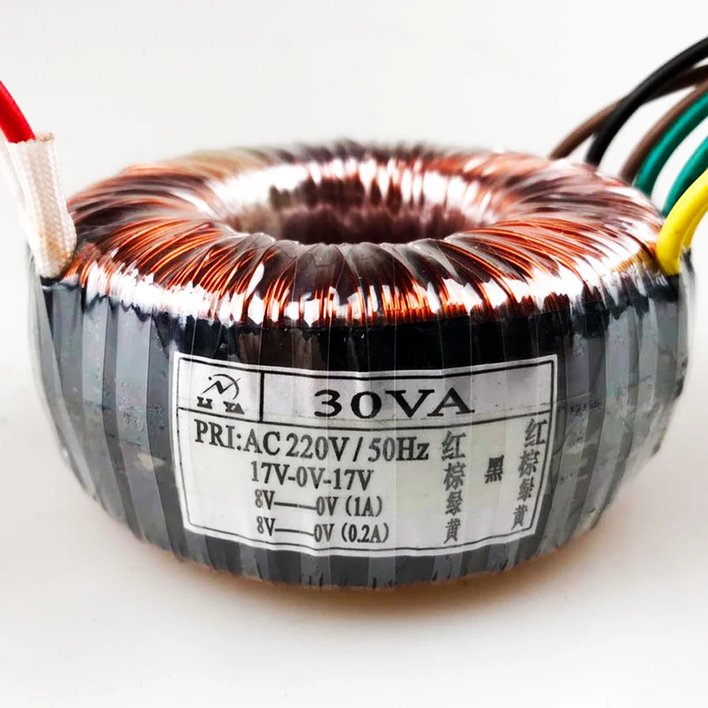 30W toroidal transformer power amplifier transformer 220V to dual 17V ...